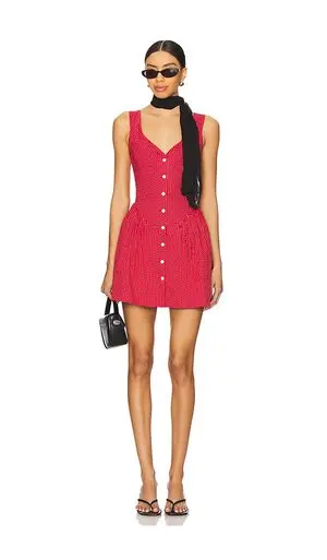 Frankies Bikinis Charlotte Button Front Off-the-shoulder Dress