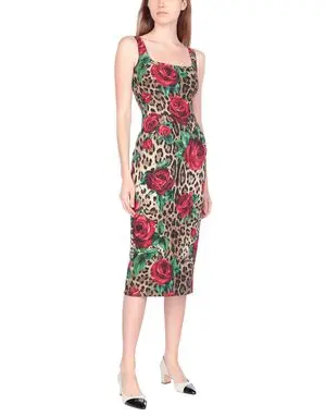 Dolce & Gabbana Leopard Print Midi Dress