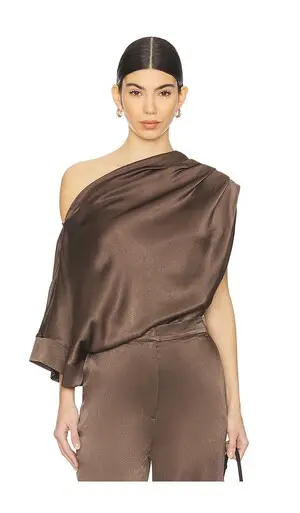 NONCHALANT LABEL Kenzie Top - Chocolate