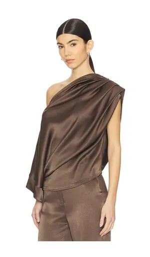 NONCHALANT LABEL Kenzie Top - Chocolate