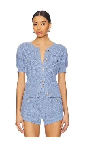Central Park West Seed Stitch Short Sleeve Cardigan