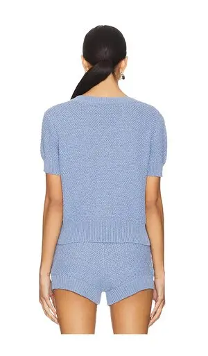 Central Park West Seed Stitch Short Sleeve Cardigan