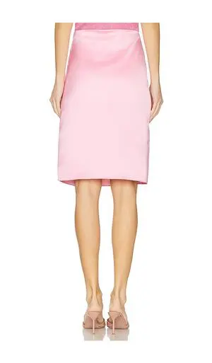 DES_PHEMMES Side Slit Embellished Midi Skirt