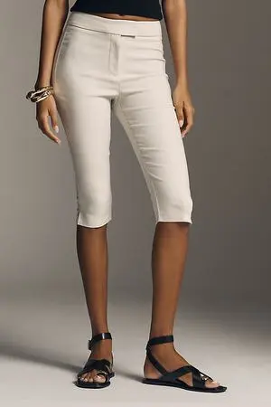LAMARQUE Celine Stretch Twill Capri Pants - Ivory