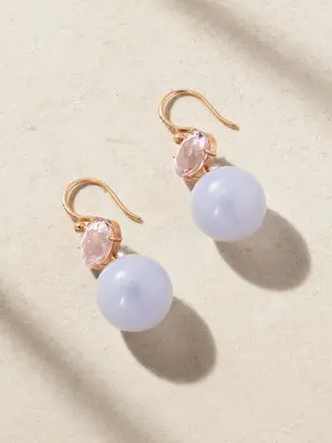 Irene Neuwirth Gumball 18-karat Rose Gold Multi-stone Earrings - Blue