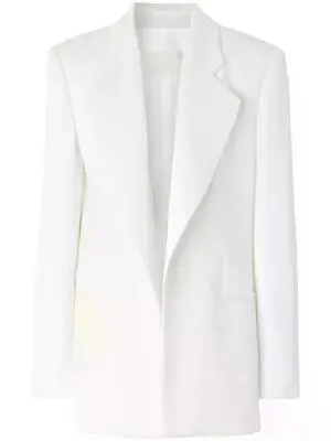 GENNY Stepped Lapels Blazer - White