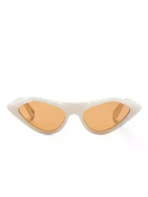 Marni Sculpted-frame Sunglasses - Neutrals