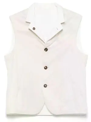 Eleventy Reversible Gilet - White