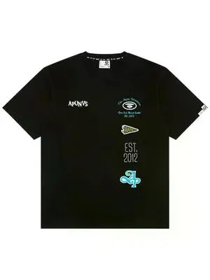 AAPE BY *A BATHING APE Text-print T-shirt - Black