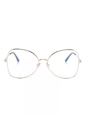 TOM FORD Geometric-frame Glasses - Brown