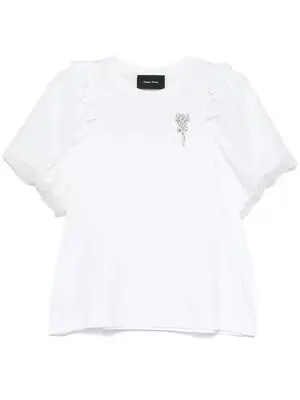 Simone Rocha Flower-embellished T-shirt - White