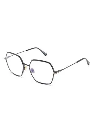 TOM FORD Geometric Frame Glasses - Black