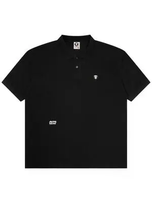 AAPE BY *A BATHING APE Cotton Polo Shirt - Black