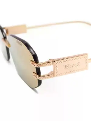 Versace Damier-plaque Sunglasses
