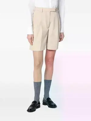 Thom Browne High-waisted Pleated Shorts - Neutrals