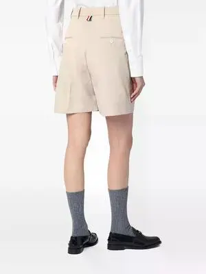 Thom Browne High-waisted Pleated Shorts - Neutrals