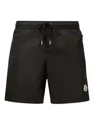 Moncler Logo-patch Swim Shorts - Black