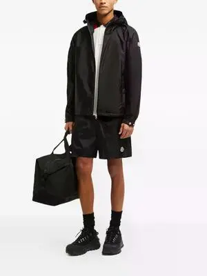 Moncler Logo-patch Swim Shorts - Black