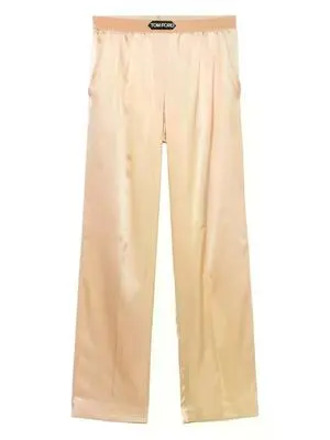 TOM FORD Satin Pajama Bottoms - Neutrals