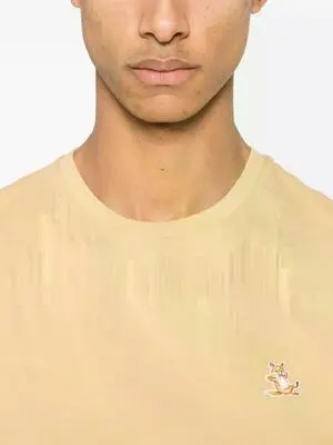 Maison Kitsuné Chillax Fox-patch T-shirt - Yellow