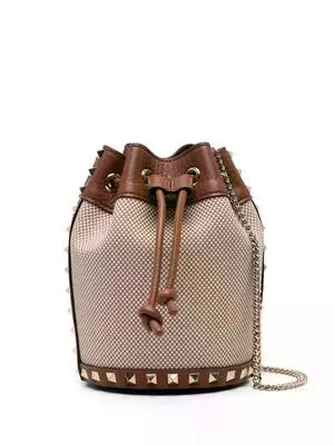Valentino Garavani Valentino Garavani Rockstud Bucket Bag Brown