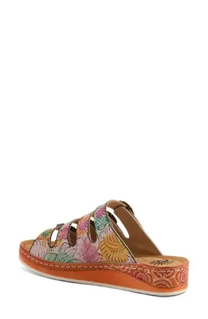 SPRING STEP SHOES Bellini Wedge Sandals - Peach Multi