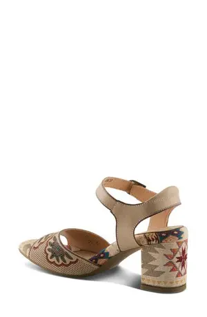 SPRING STEP SHOES Ankle Strap Sandals - Beige Multi