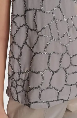 Donna Karan New York Sequin Tank - Clay