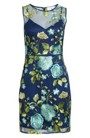 Sam Edelman Embroidered Floral Mesh Minidress