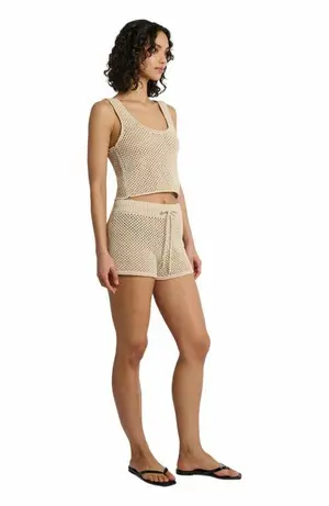 Onia Crochet Knit Micro Short - Sandshell