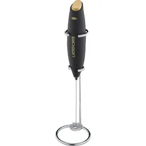 CILIO Latteforte Battery Powered Milk Frother With Stainless Steel Stand - Black