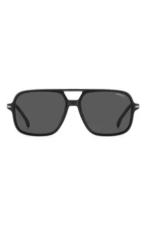 Carrera Eyewear 58mm Navigator Sunglasses - Black Ruthenium/ Grey Polar