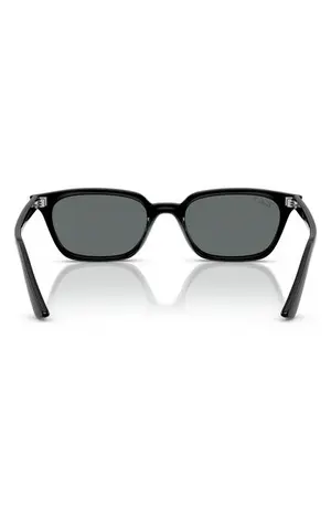 Ray-ban 53mm Polarized Pillow Sunglasses - Black