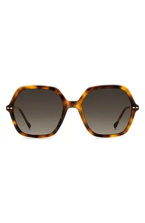 Isabel Marant 56mm Square Sunglasses - Havana Gold/brown Sf