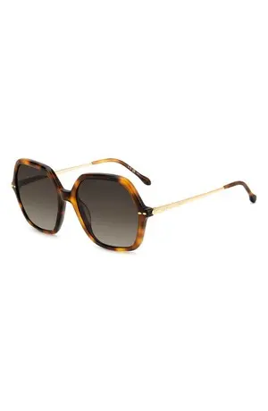 Isabel Marant 56mm Square Sunglasses - Havana Gold/brown Sf