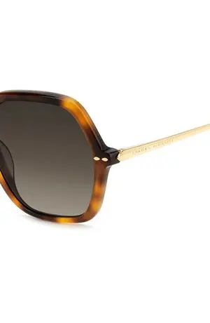 Isabel Marant 56mm Square Sunglasses - Havana Gold/brown Sf