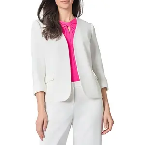 KASPER Rolled Cuff Stretch Crepe Blazer