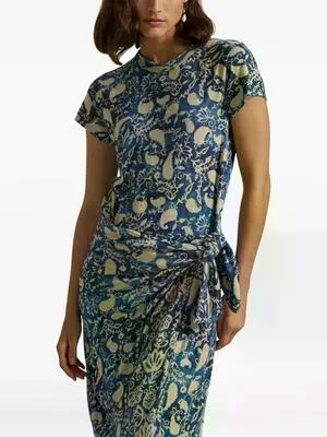 Polo Ralph Lauren Knot-detailed Printed Dress