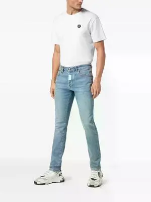 Philipp Plein Hexagon Appliqué Straight Jeans
