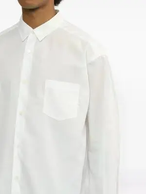 Comme Des Garçons Logo-embroidered Shirt - White