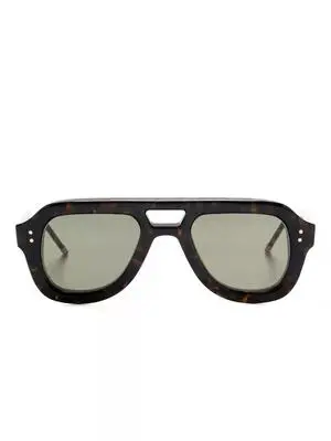 Thom Browne Pilot-frame Sunglasses - Brown