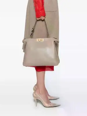 Fendi Medium Peekaboo Shoulder Bag - Neutrals