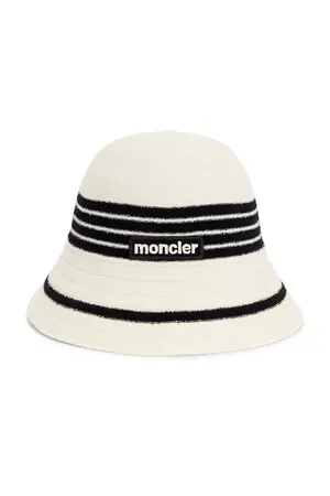 Moncler Terry Bucket Hat - Black & White