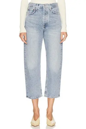 AGOLDE Mid Rise Straight Crop Jeans