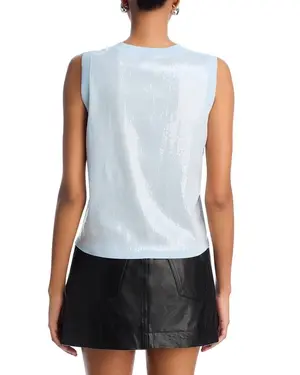 Aqua Sequin Sweater Tank Exclusive