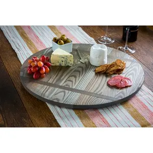 J.K. ADAMS Wood Large Round Serving Board