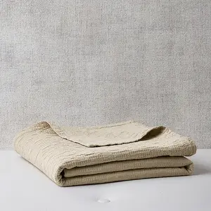 HUDSON PARK COLLECTION Textured Italian Matelasse Coverlet, Full/queen Exclusive - Beige