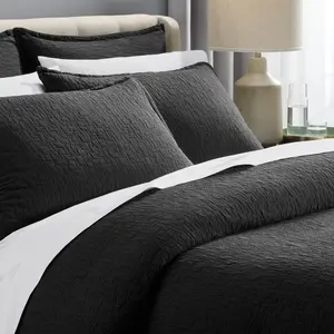 HUDSON PARK COLLECTION Textured Italian Matelasse Coverlet, Full/queen Exclusive - Black