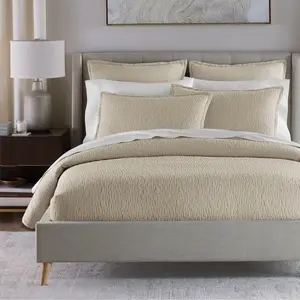 HUDSON PARK COLLECTION Textured Italian Matelasse Standard Sham Set Exclusive - Beige