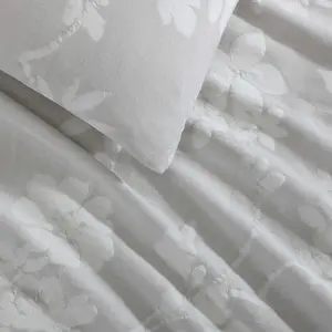 Calvin Klein Spring Branches Cotton Jacquard 3 Piece Comforter Set, Queen